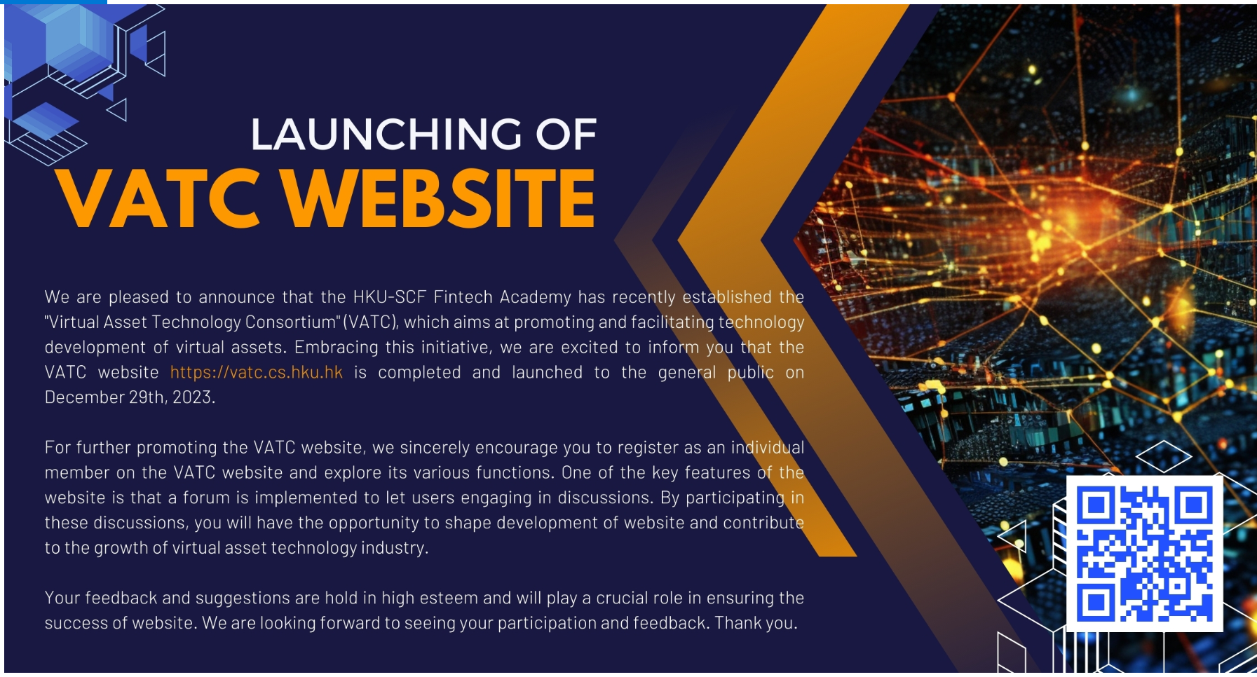 HKU-SCF Fintech Academy: Launching of VATC Website